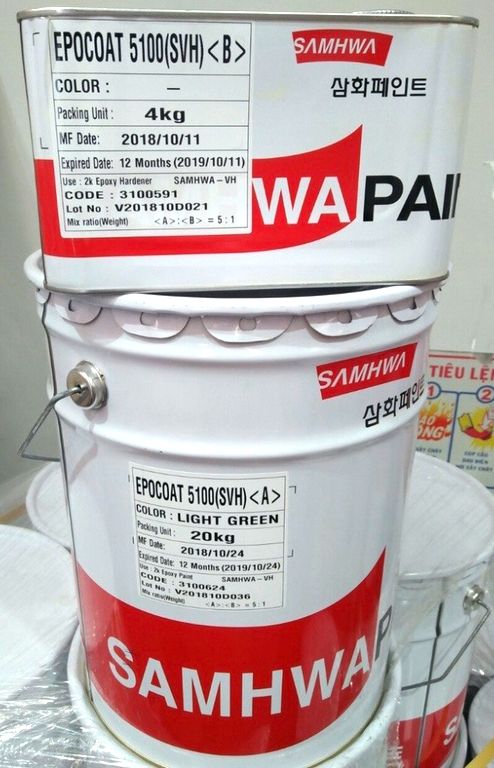 Sơn lót epoxy 2 thành phần Shamwa Epocoat Prime(SVH) dùng trên sàn bê ...